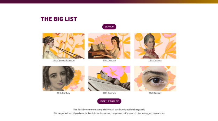 The BIG LIST - More than 5000 women composers made visible by DONNE ...